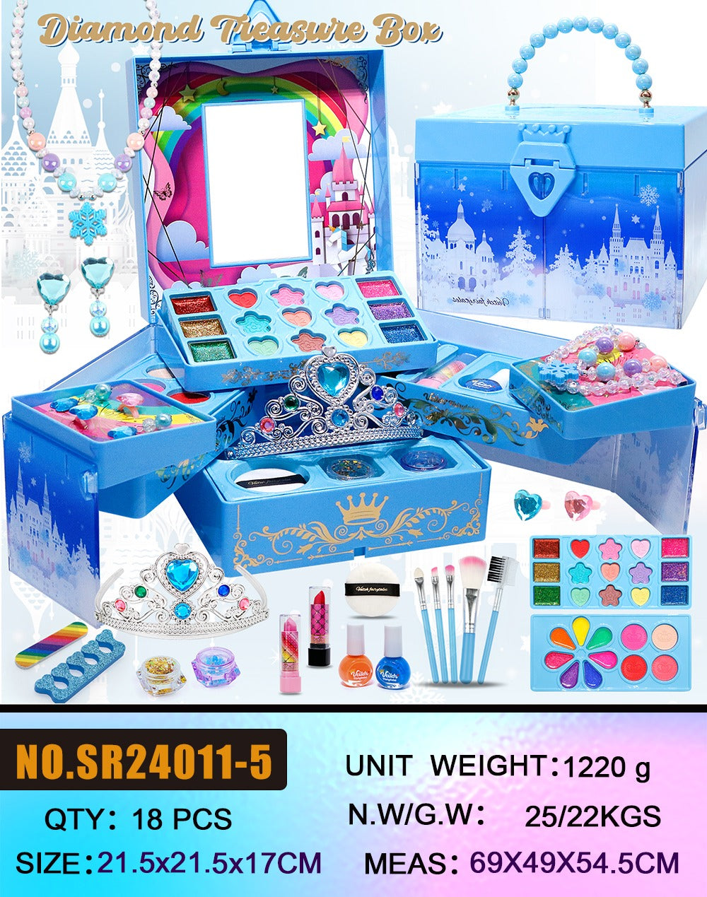 Maletín Maquillaje Infantil Princesa Diamond Treasure Box – Juguetes ...