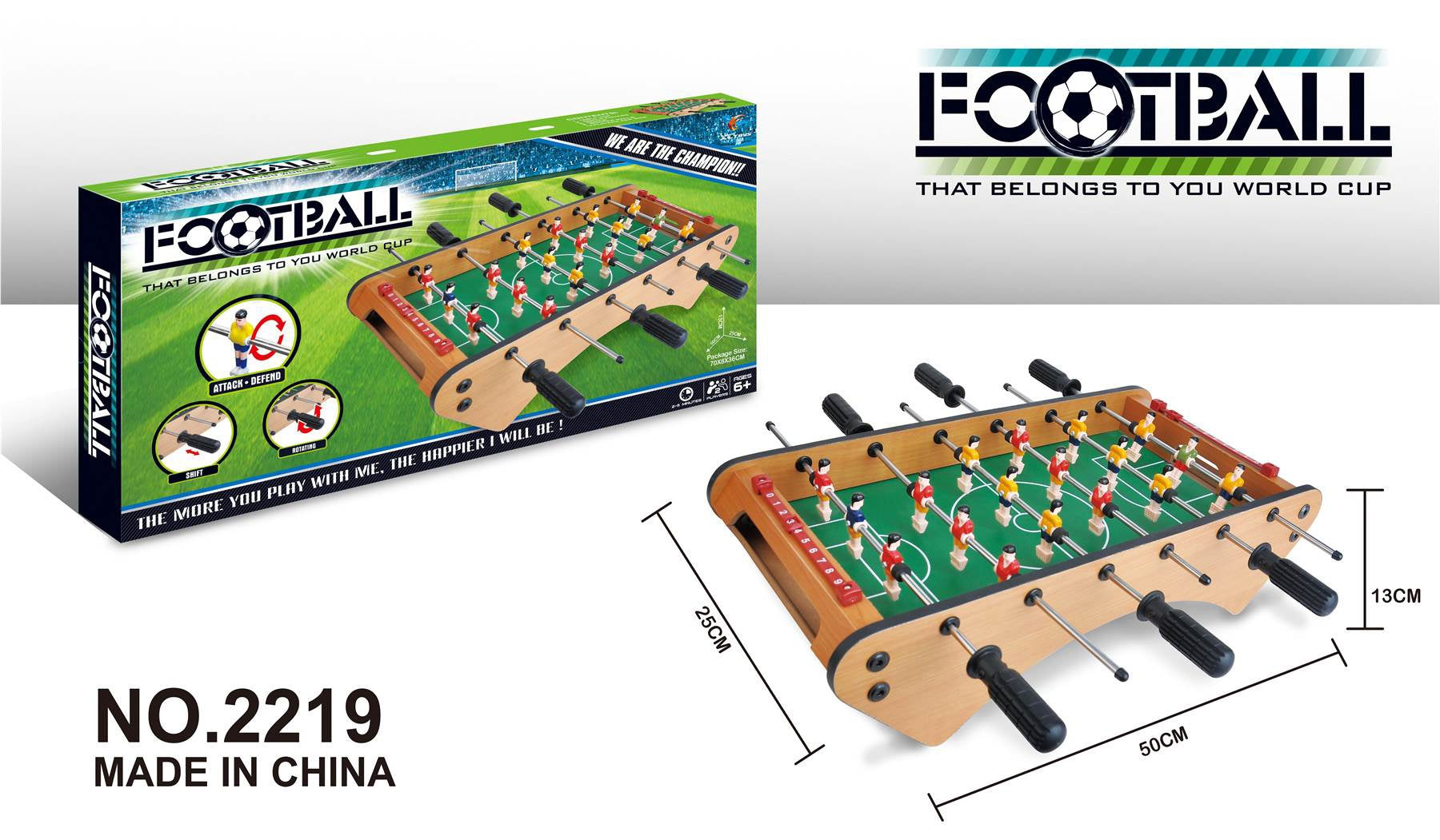 Futbolín de Mesa NO.2219 – Mini Football Table 50 cm – Juguetes Buffalo