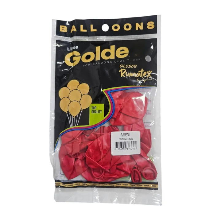 Globos R9 Metal Rojo x12 Unidades Rumatex – Juguetes Buffalo