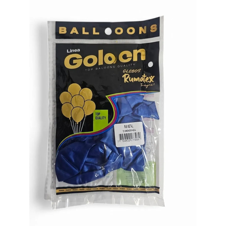 Globos R9 Metálicos Azules x12 Unidades para Fiesta – Juguetes Buffalo