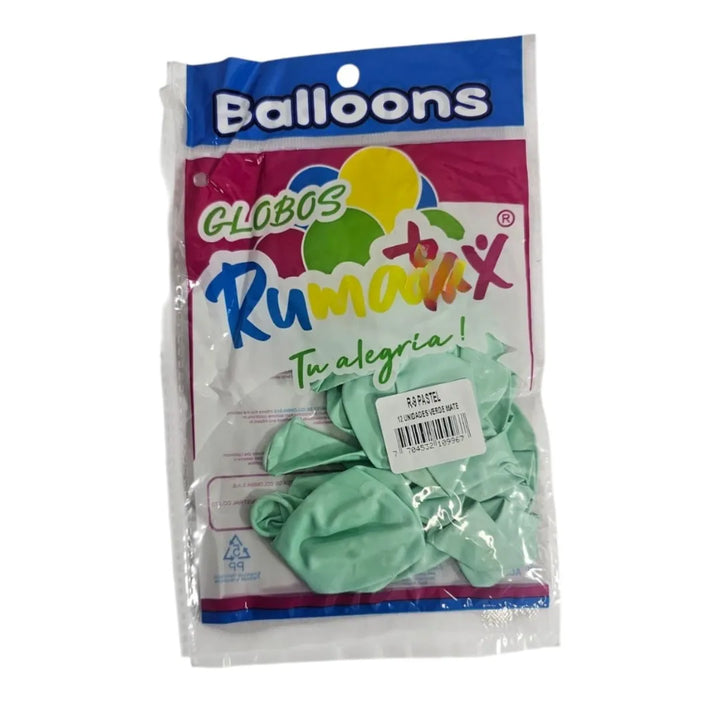 Globos R9 Pastel Verde Mate x12 Unidades – Juguetes Buffalo